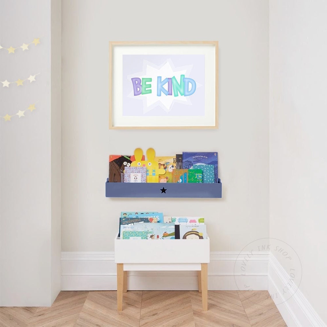 Be Kind Blue Printable Nursery Art - Boys Room Decorating - Colorful ...