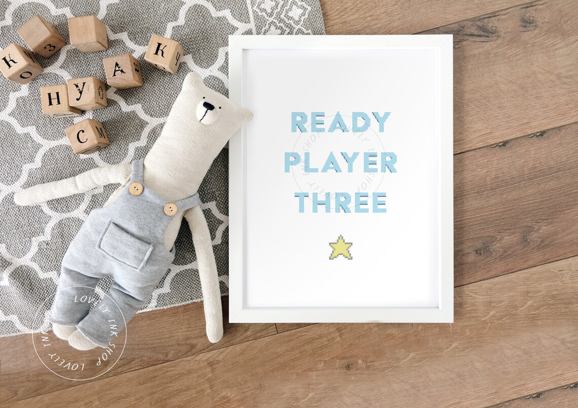 Ready Player Three Printable Art Boys Room Decorating - Etsy