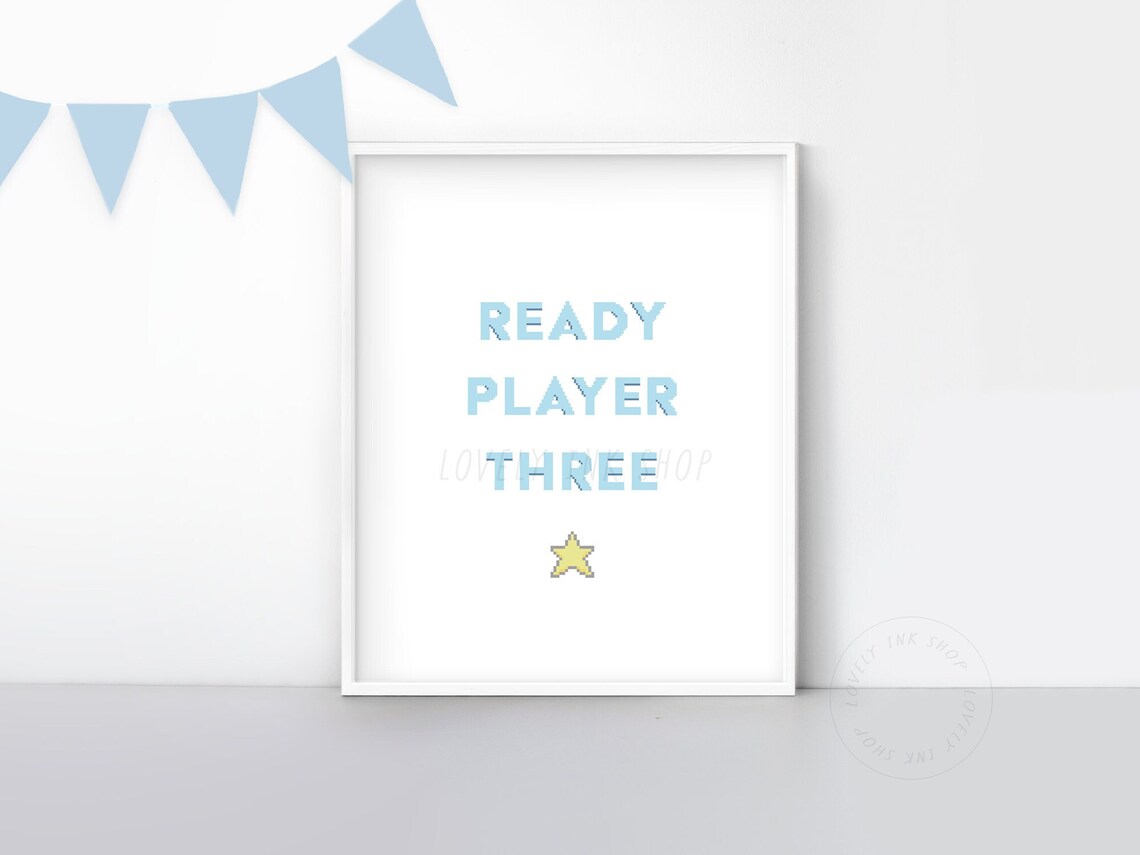 Ready Player Three Printable Art Boys Room Decorating - Etsy