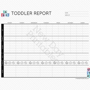 Weekly Daycare Report: Printable Log for Nanny, Daycare, In-home ...