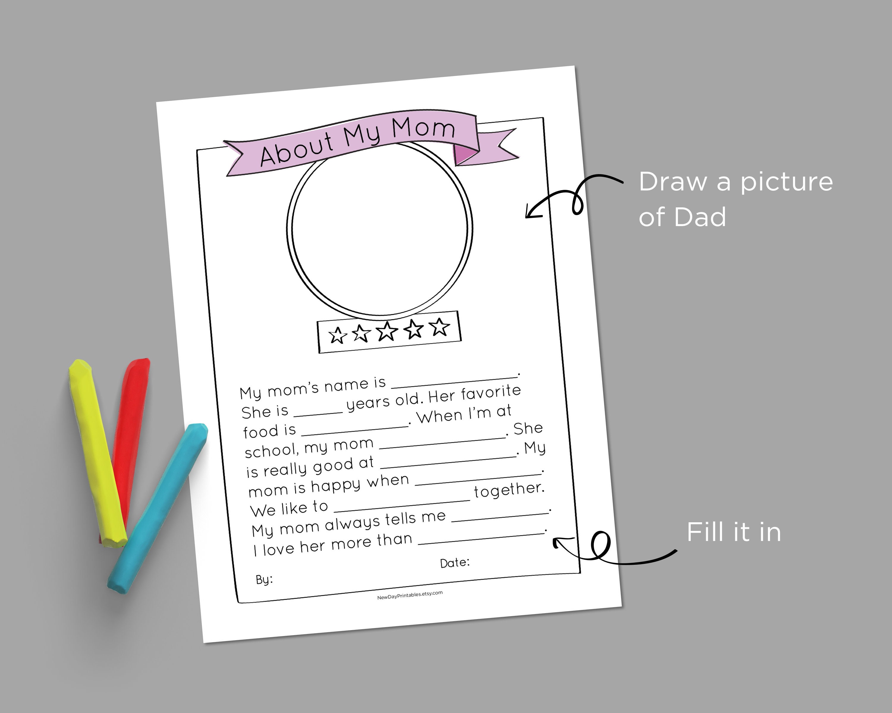 About My Mom: Mother's Day Mad Libs Activity Printable for Kids ...
