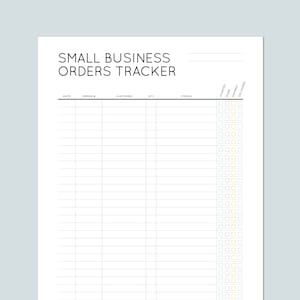 Small Business Orders Tracker. Printable, Instant Download. - Etsy