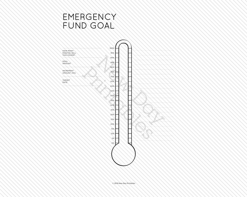 Savings Chart: Save Money With This Savings Thermometer. - Etsy