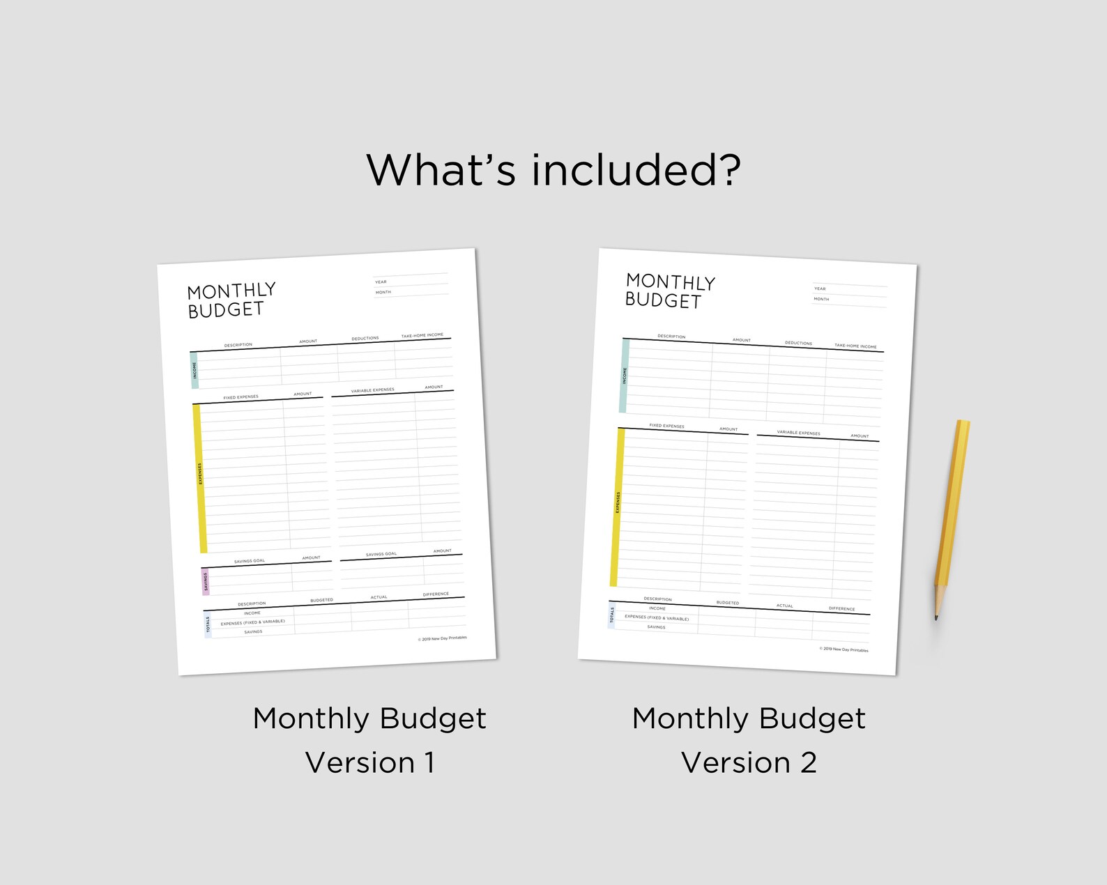 Monthly Budget: Track Income, Fixed and Variable Expenses, and Savings ...