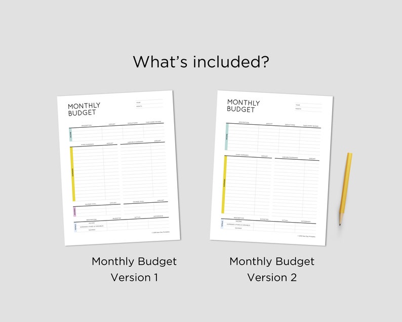 Monthly Budget: Track Income, Fixed and Variable Expenses, and Savings ...