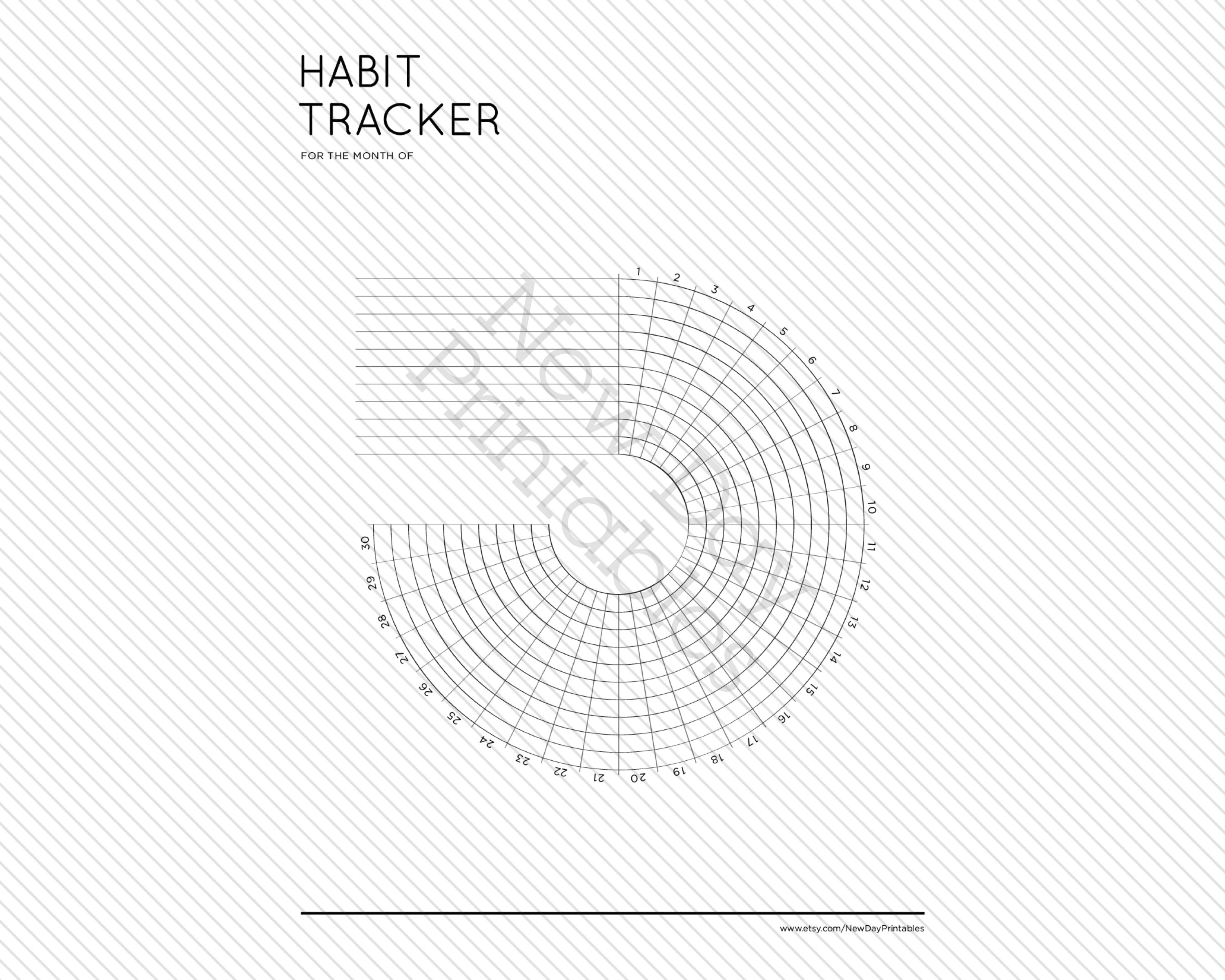 Printable Circle Habit Tracker: Monthly Intention Wheel - Etsy Ireland
