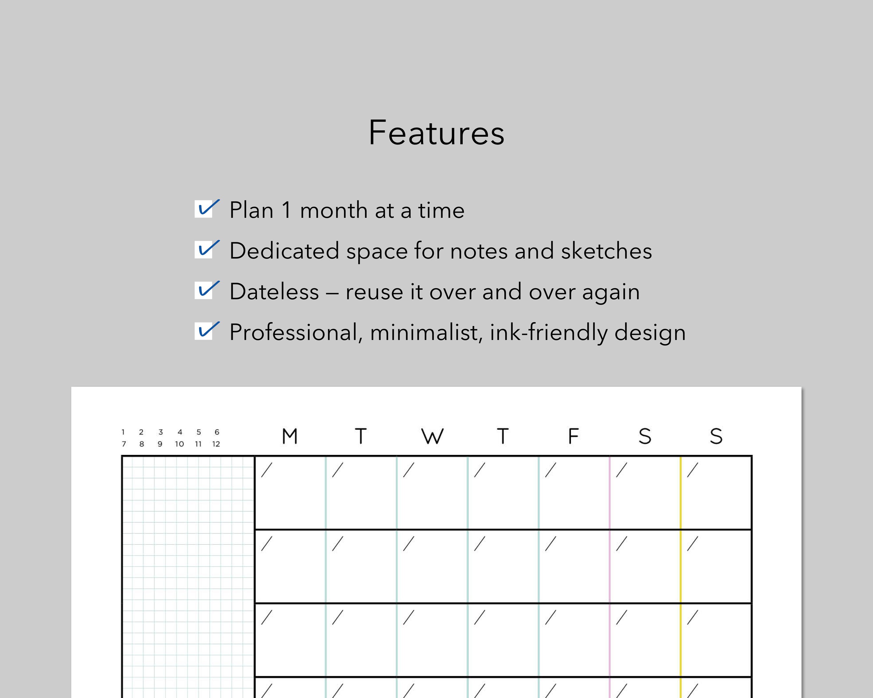 Monthly Planner: Letter A4. Bullet Journal To-do List. - Etsy