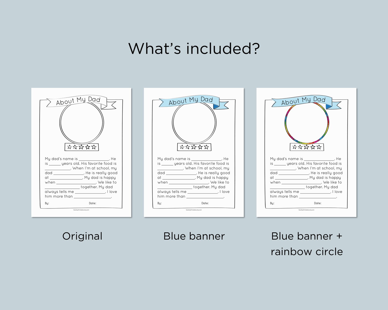 About My Dad: Father's Day Mad Libs Activity Printable for Kids ...