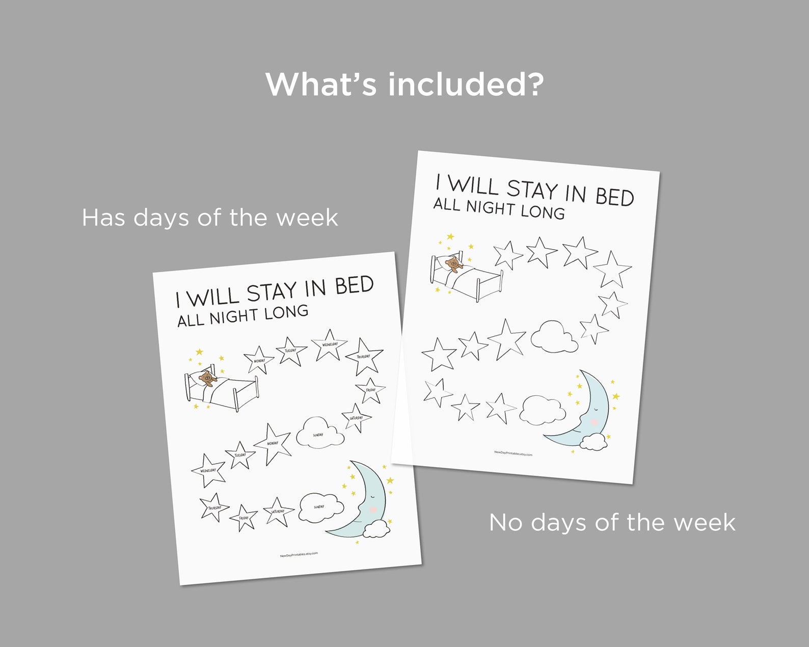 Printable Toddler Sleep Chart. Instant Download. I Will Stay - Etsy