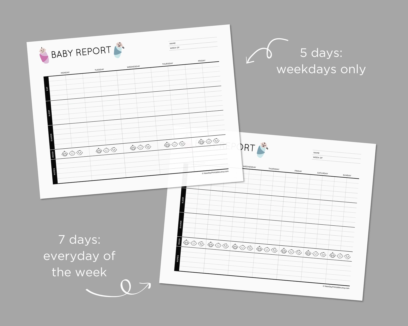 Baby Weekly Report: Baby Log for Nanny, Daycare, In-home Preschool ...