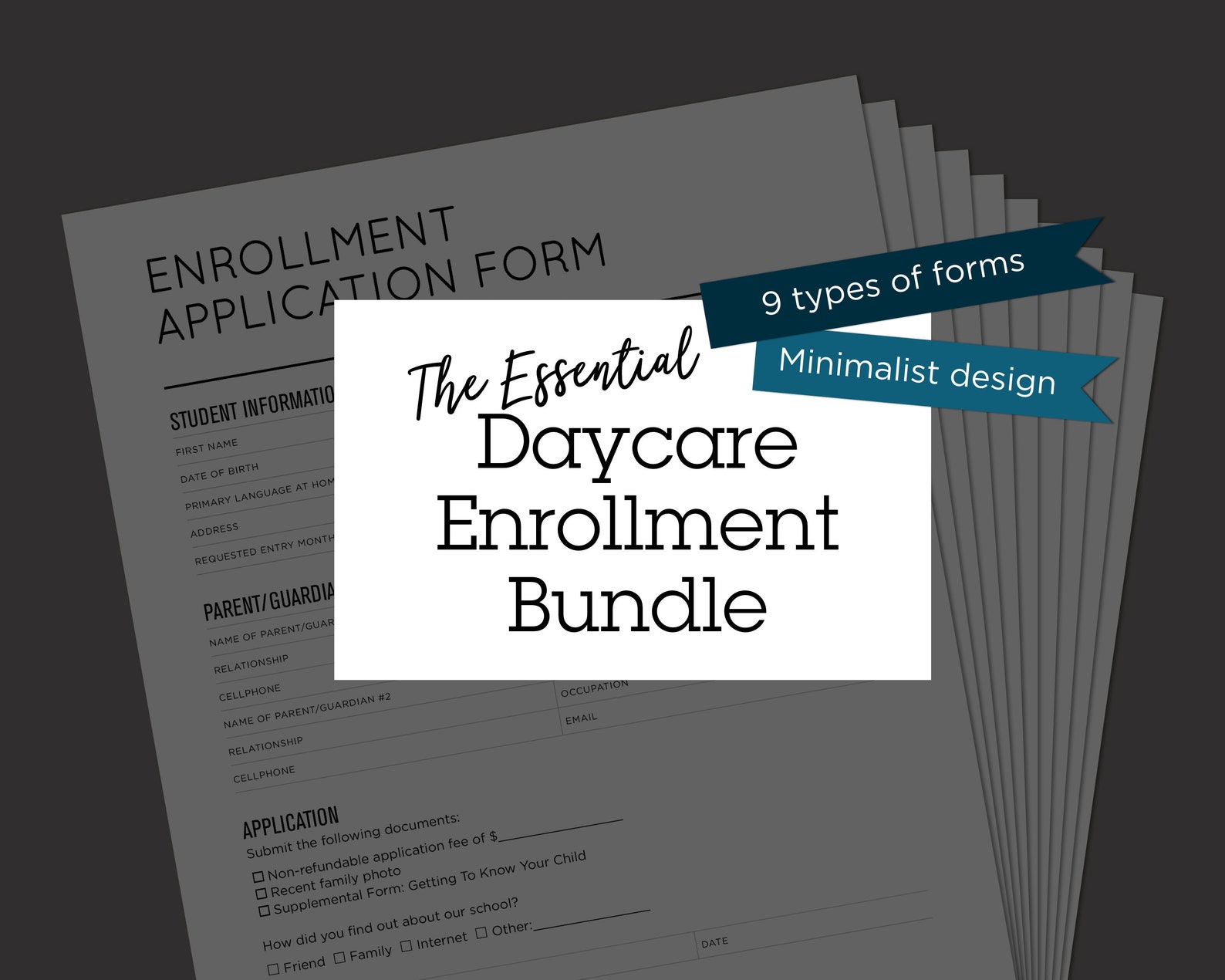 Essential Daycare Enrollment Forms Bundle: 9 Forms for Your Home ...