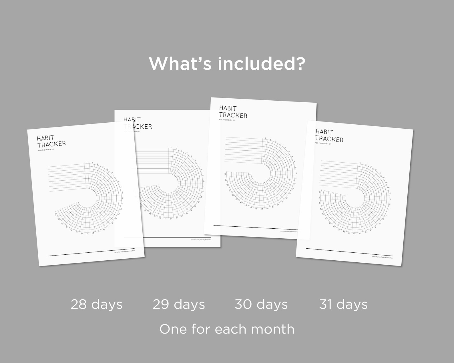 Printable Circle Habit Tracker: Monthly Intention Wheel (digital ...