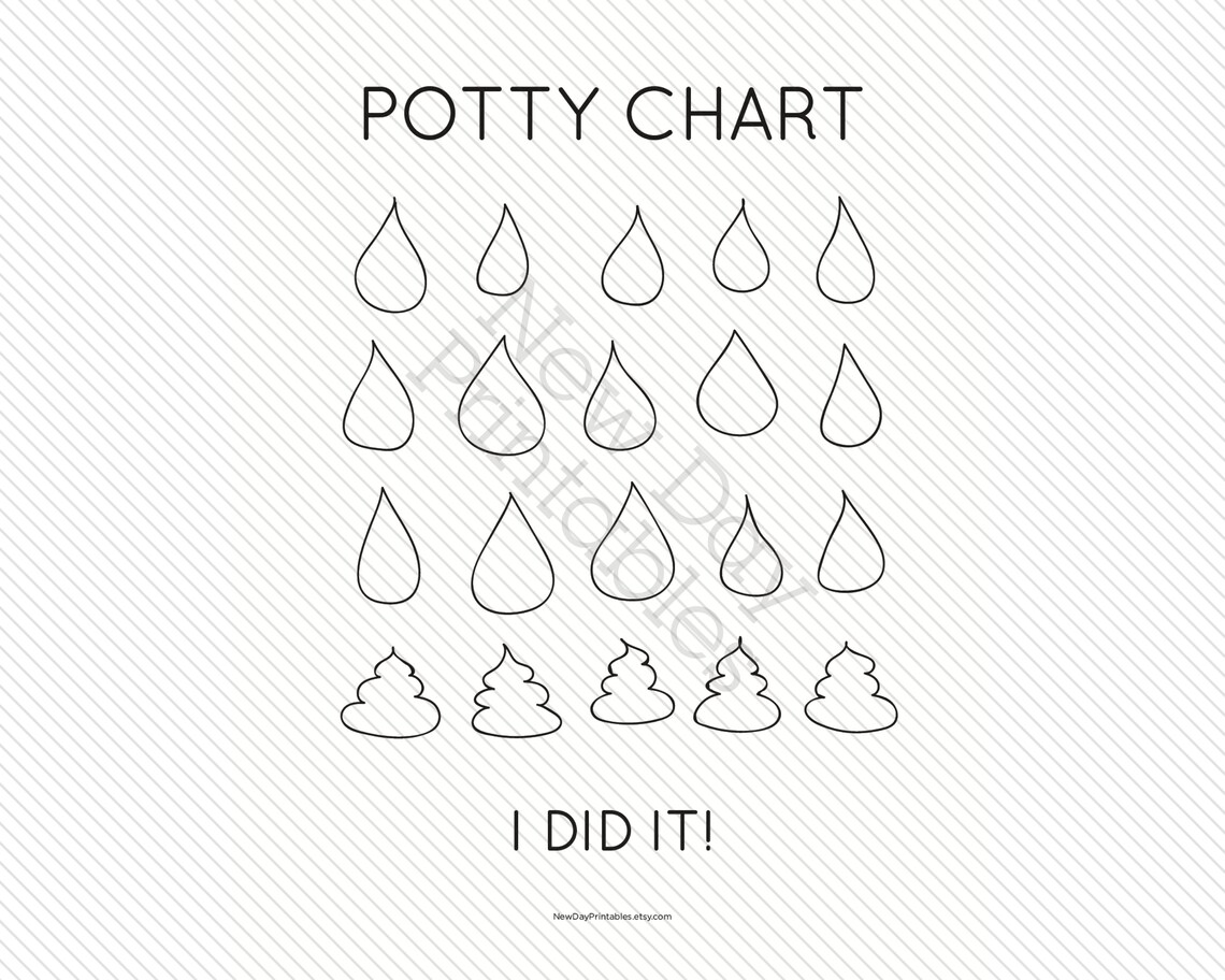 Potty Chart: Toilet Training Chart for Toddlers. Printable - Etsy Canada