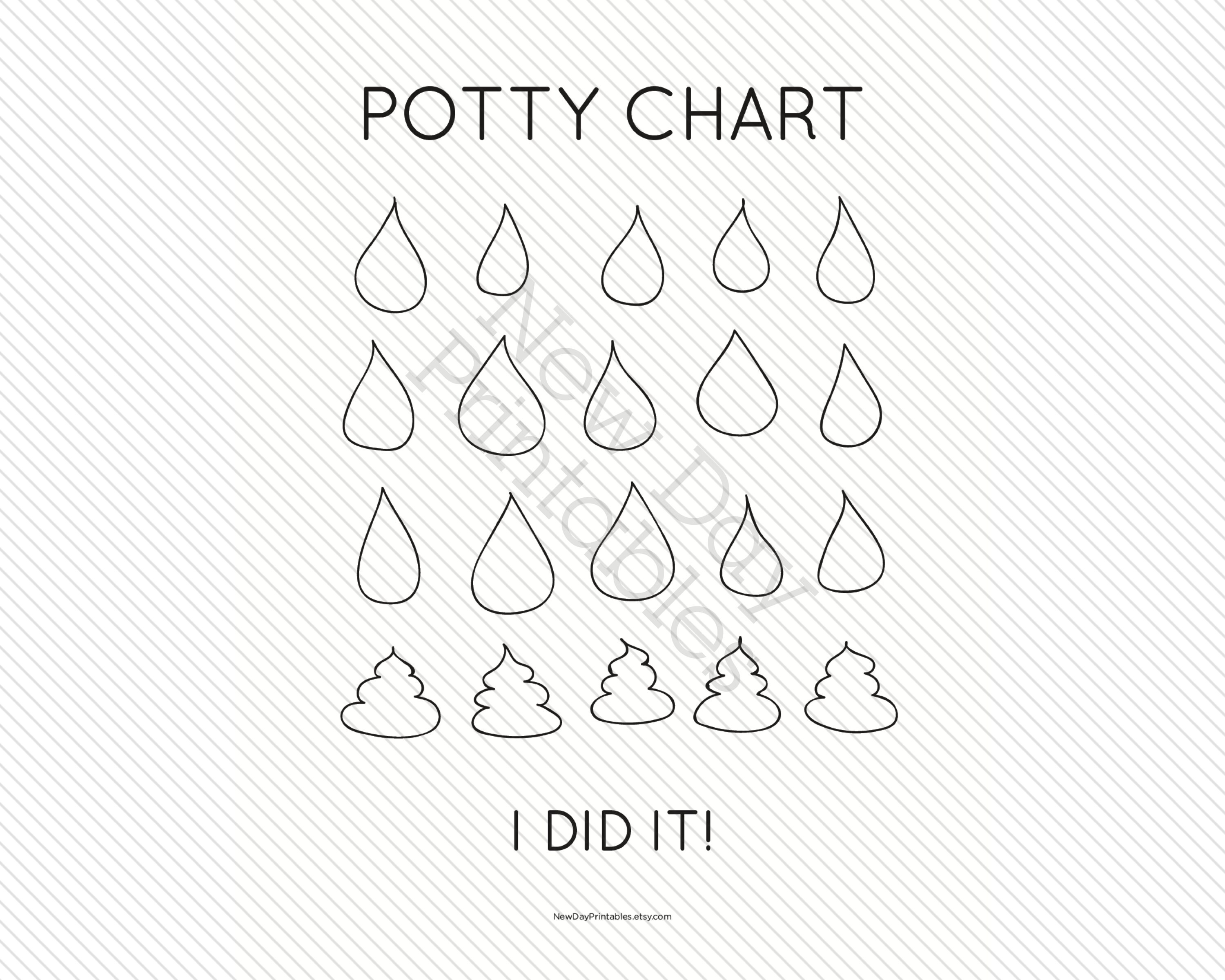 Potty Chart: Toilet Training Chart for Toddlers. Printable - Etsy Canada