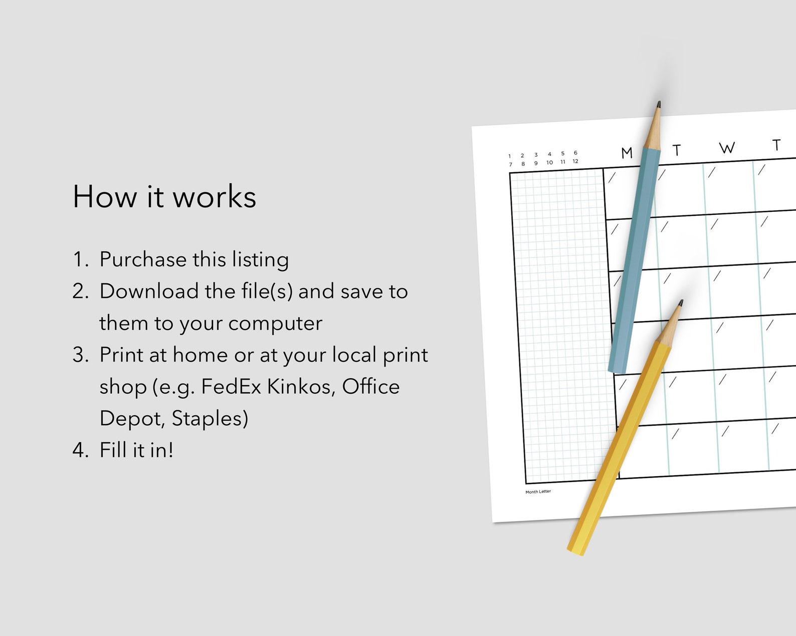 Monthly Planner: Letter A4. Bullet Journal To-do List. - Etsy