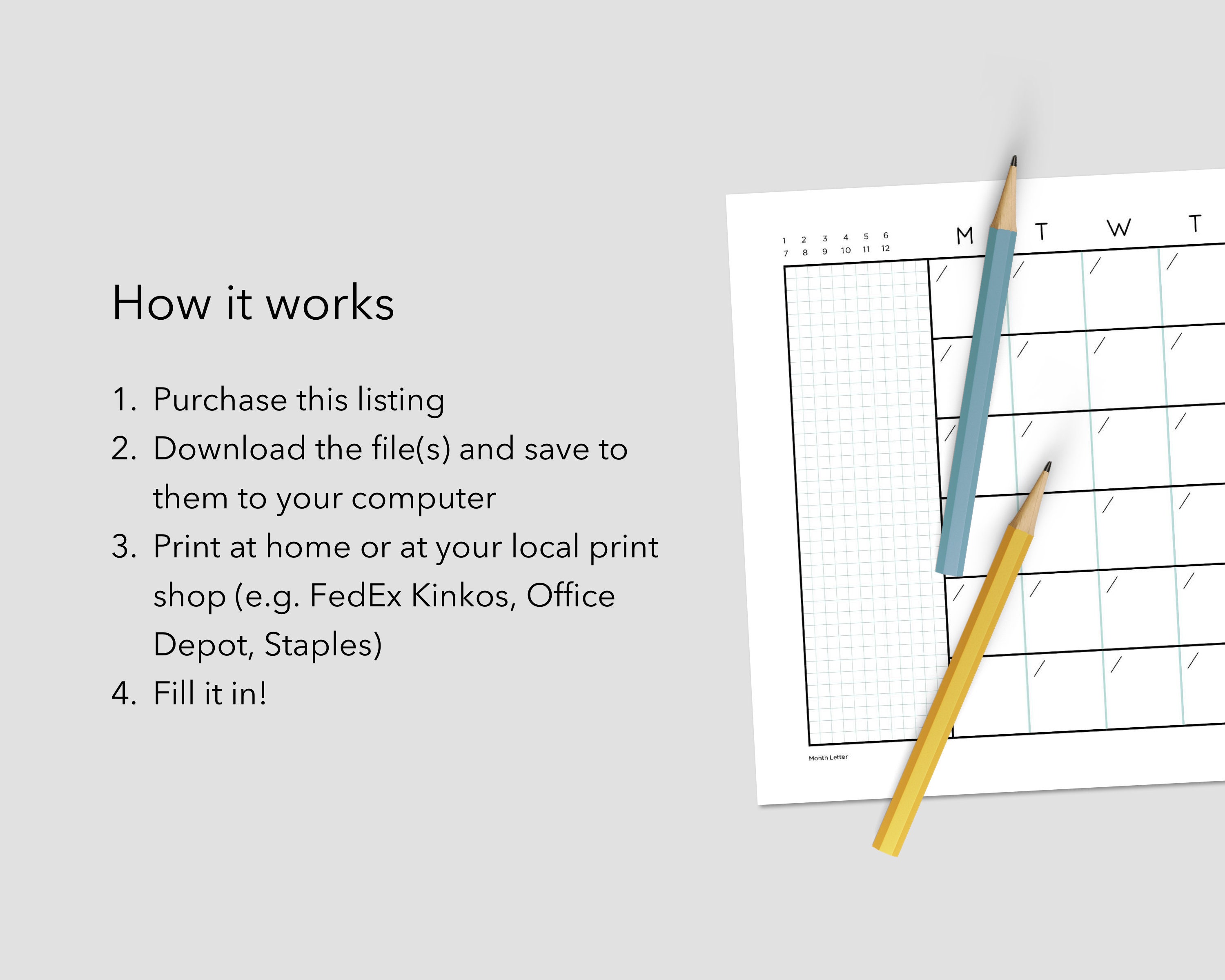 Monthly Planner: Letter A4. Bullet Journal To-do List. - Etsy