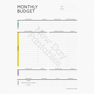 Monthly Budget: Track Income, Fixed and Variable Expenses, and Savings ...