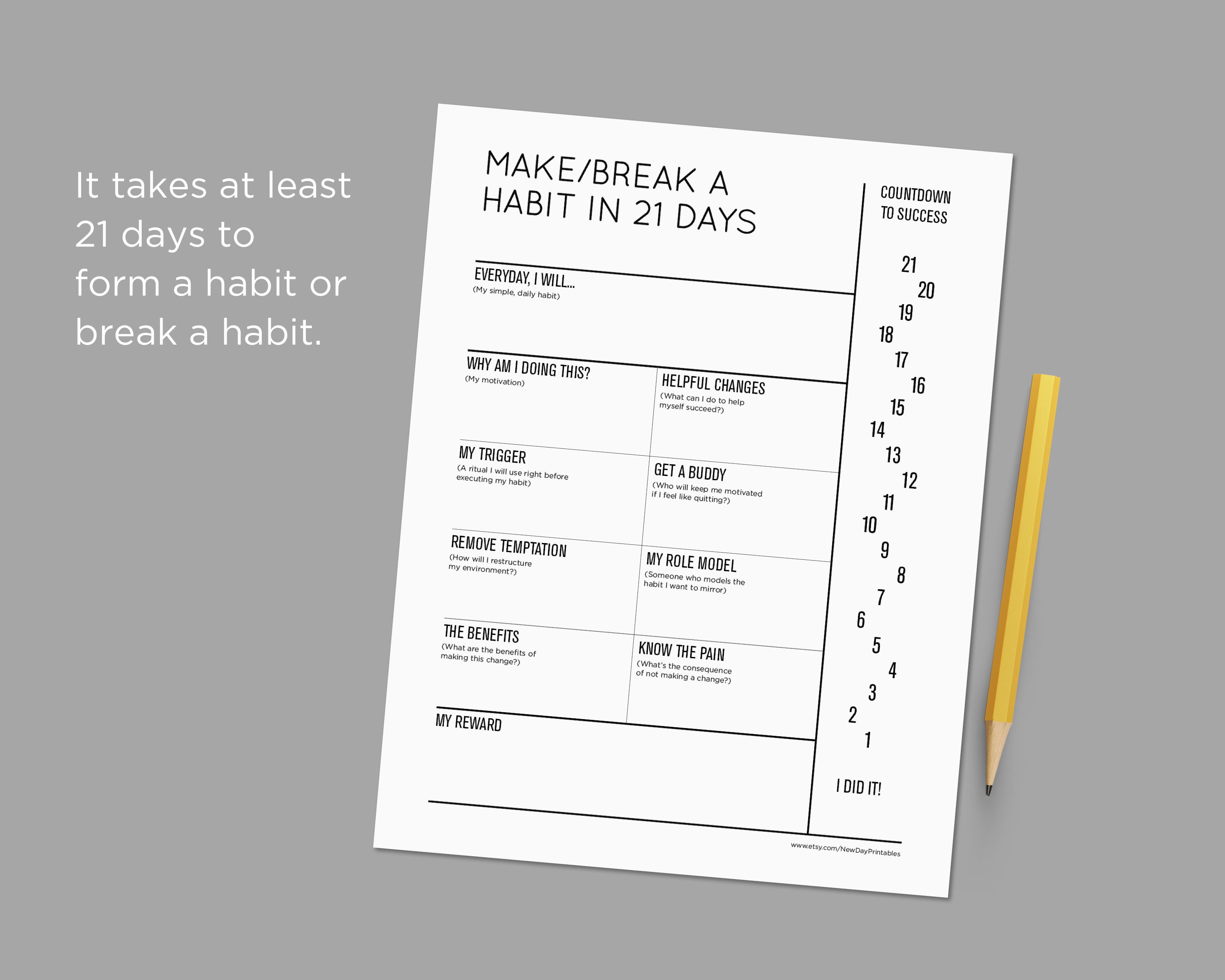 Bullet journal printable instant download. Habit Maker Habit Breaker ...