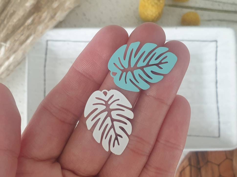 4pcs 20mm12mm Filigree Fan / Monstera Leaf Charms Arabian - Etsy