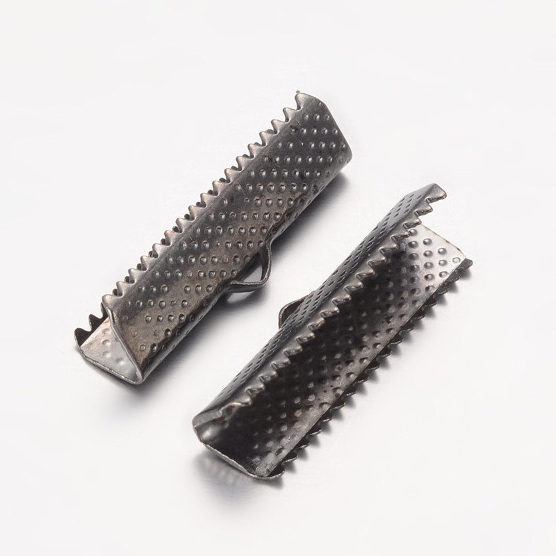 20/50 Pcs 25x8x5mm Iron Ribbon Ends Crimps in Gunmetal for - Etsy