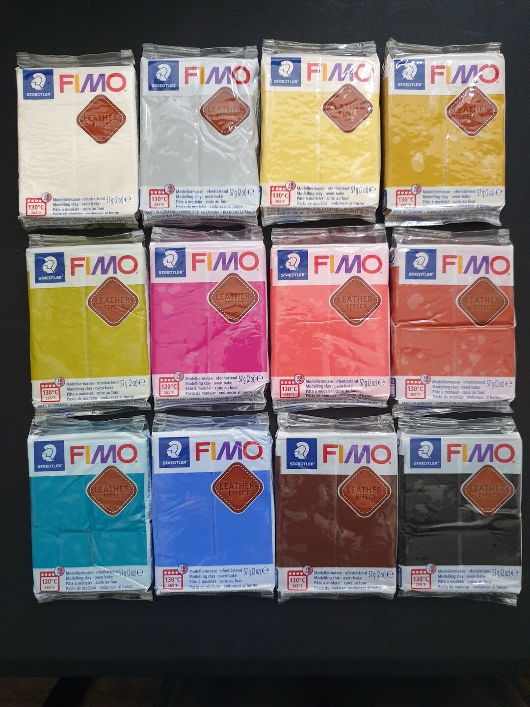 FIMO LEATHER EFFECT 57 G (2 Oz) Polymer Clay - Choose Your Colour - Etsy