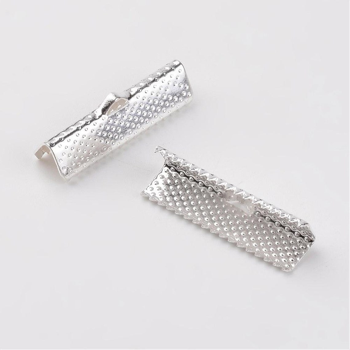 20/50pcs 25x8x5mm Iron Ribbon Ends Crimps in Silver for DIY - Etsy