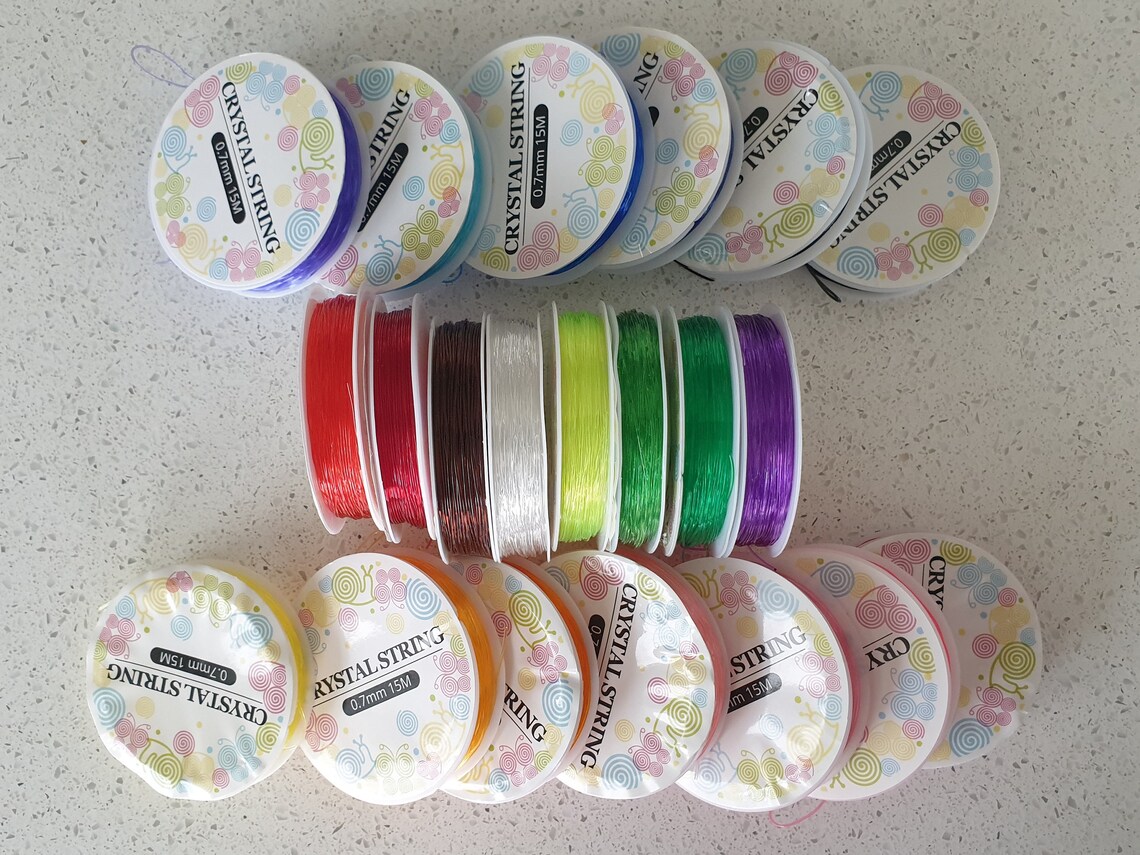 1 Roll 0.7mm Elastic Crystal Thread Jewelry Beading Cords | Etsy