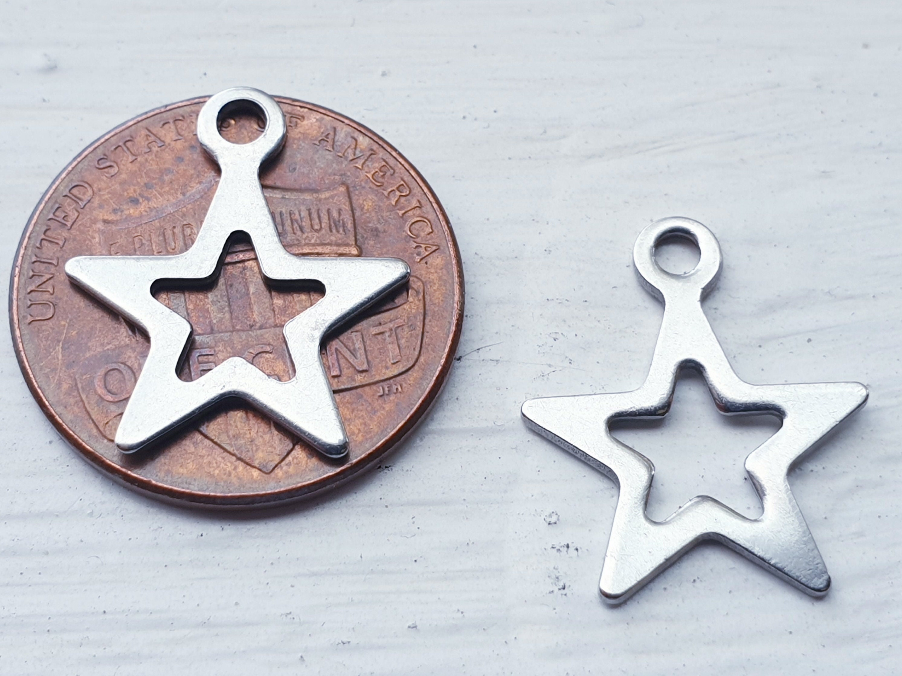 6 Pcs 316 Stainless Steel Five-pointed Star Hallow Design | Etsy