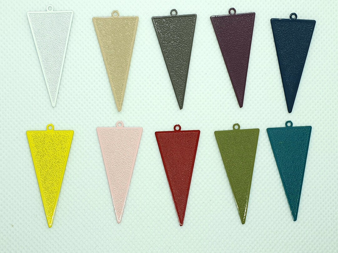 4pcs 1939 Mm Triangle Banderitas Shape Charms Necklace Earring Jewelry ...