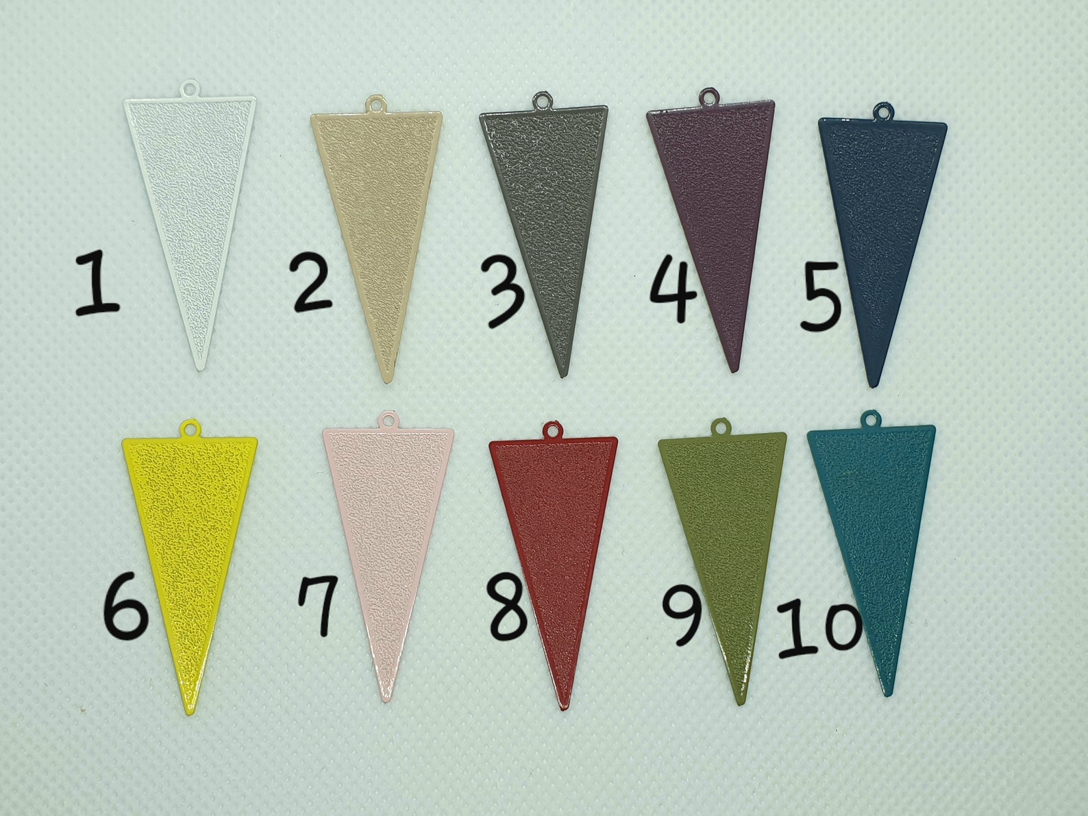 4pcs 1939 Mm Triangle Banderitas Shape Charms Necklace | Etsy