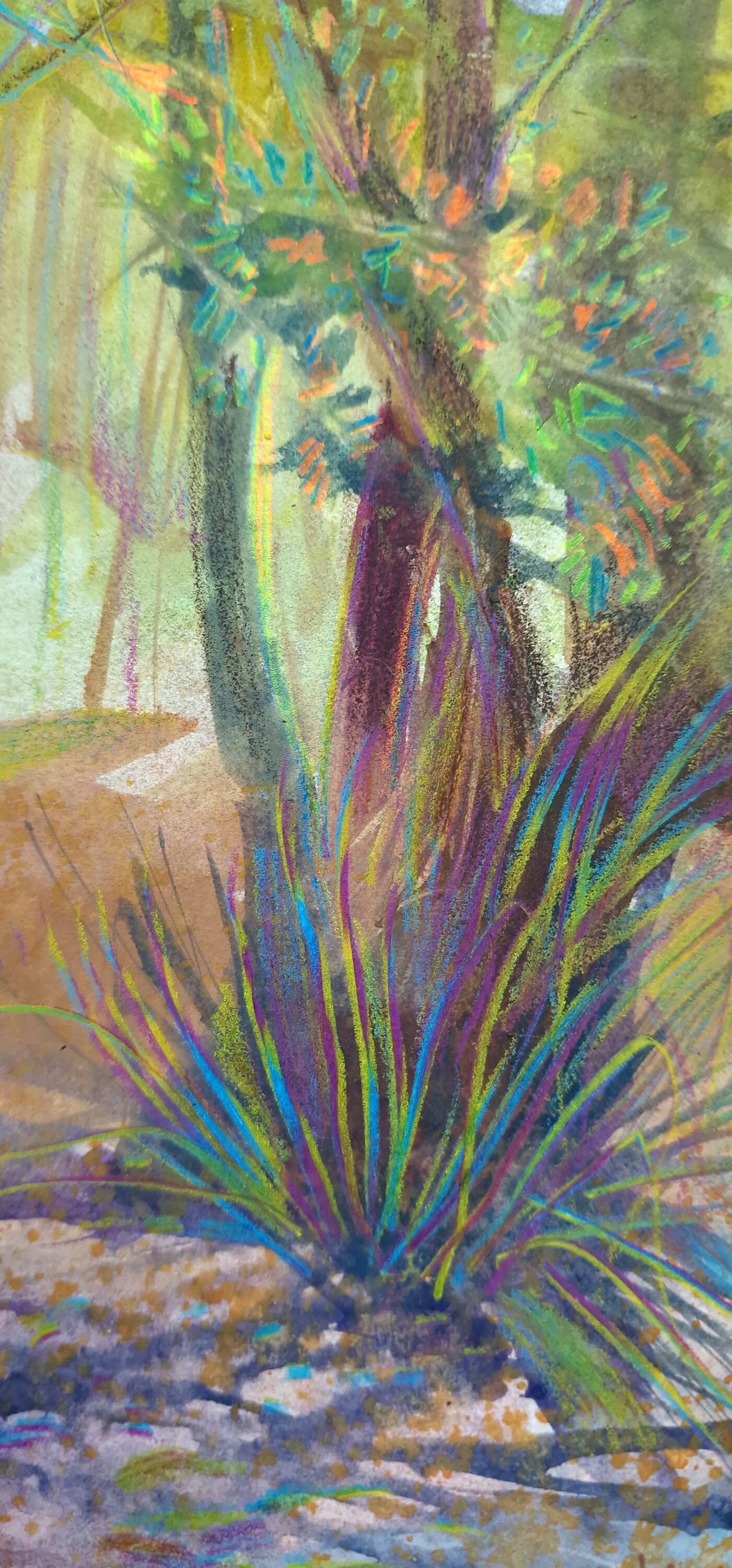 Green Trees Original Watercolor Cyprus Pine Forest Natural Scene Cyprus ...