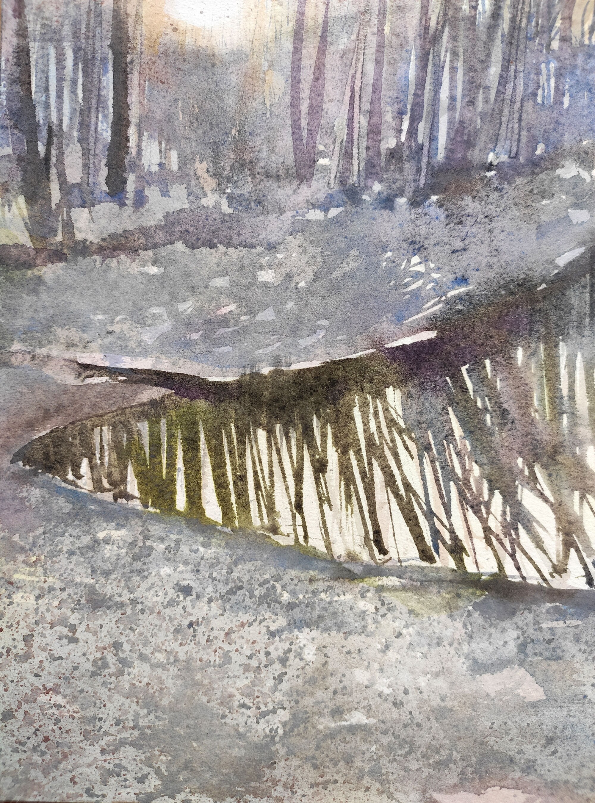 Russian Landscape Pastel Colors Original Art Sad Forest Autumn Day ...