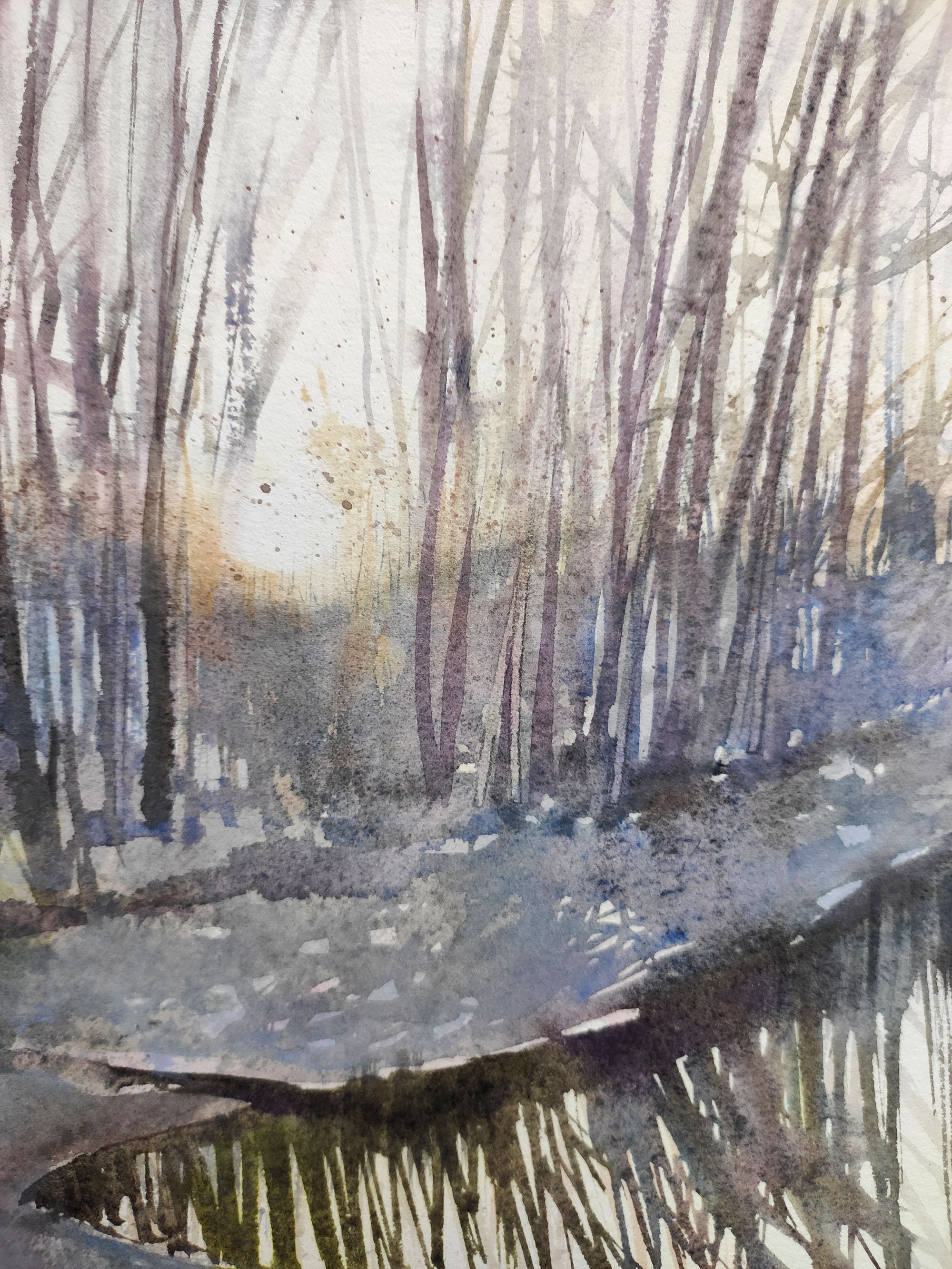 Russian Landscape Pastel Colors Original Art Sad Forest Autumn Day ...