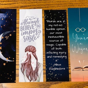 Harry Potter Themed Bookmarks 9 Pack - Etsy
