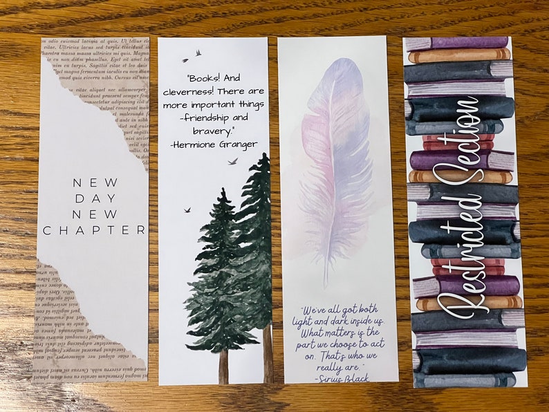 Harry Potter Themed Bookmarks 9 Pack - Etsy