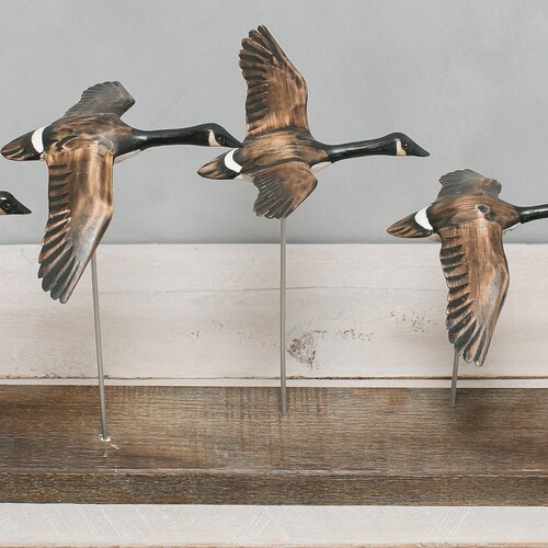 Canada Goose Flying 22l Hand Carved Wooden Birds - Etsy