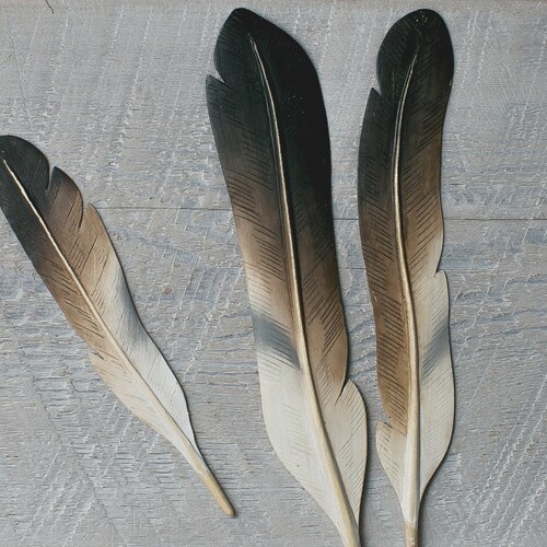 Osprey Hand Carved Wooden Feathers | Etsy