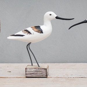 Mini Avocet - Hand Carved Wooden Bird - Etsy