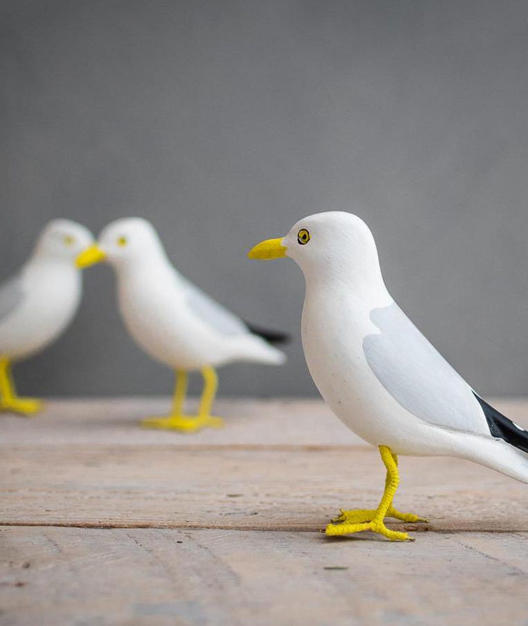 Mini Seagull - Hand Carved Wooden Bird - 3.5"h - Etsy