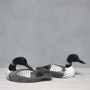 Hand Carved Wooden Loon Ornament – 5"l | Hanging Loon Decor | Cabin ...