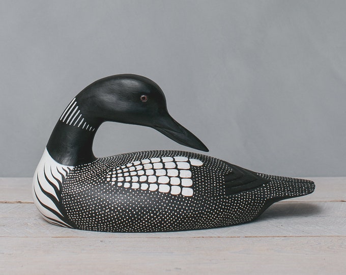 Hand Carved Common Loon Decoy Robert Kelly Woodcarving - Etsy Canada