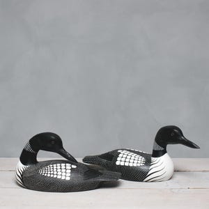 Mini Loon- 5"l - Hand Carved Wooden Bird Ornament - Etsy
