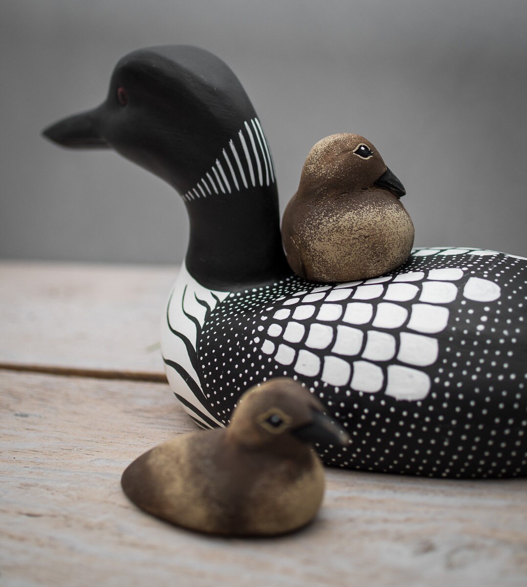 Art Objects Vintage HandCarved Loon*Carved Wood Decoy*Handpainted ...