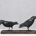 Mini Crow 3.5h Hand Carved Wooden Bird - Etsy Canada