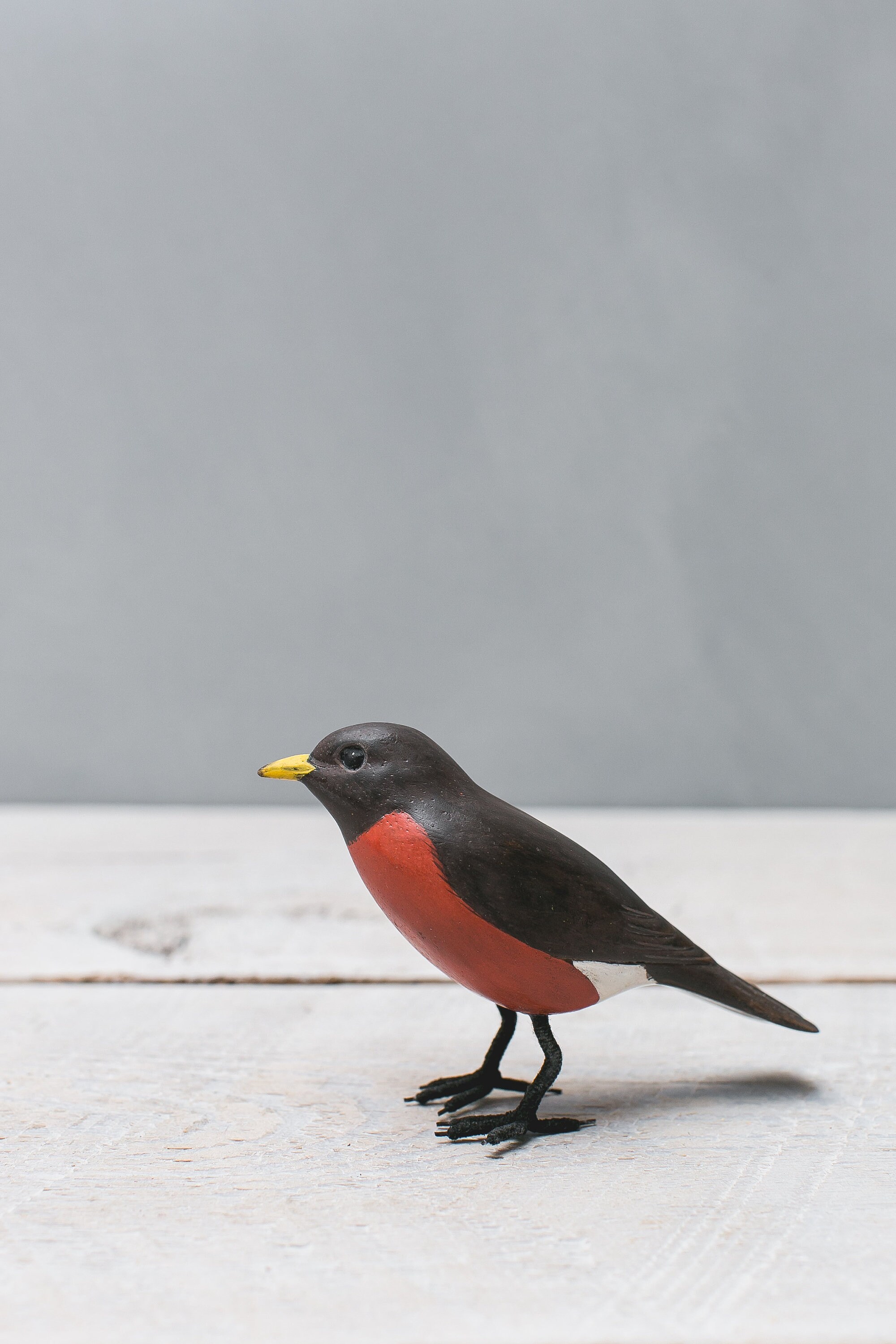 American Robin Hand Carved Wooden Bird 7h - Etsy