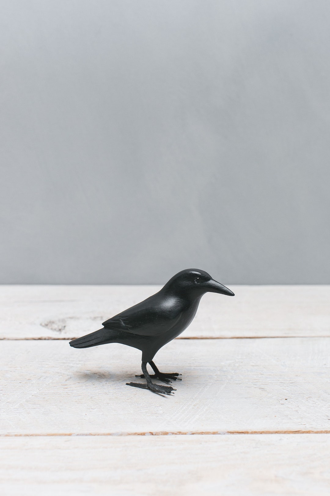 Mini Crow 3.5h Hand Carved Wooden Bird - Etsy Canada