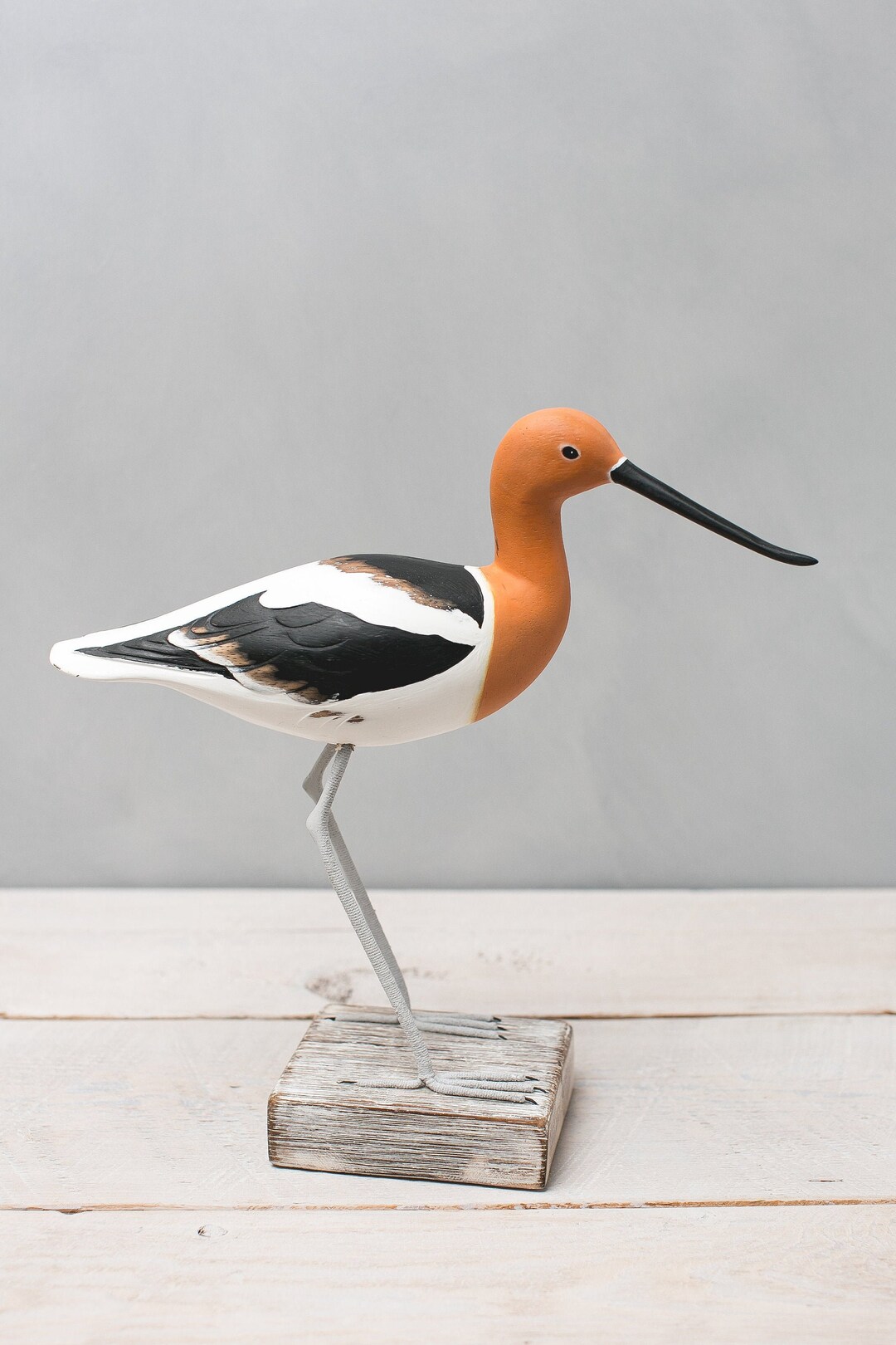American Avocet - Straight - 12"h -summer Plumage - Hand Carved ...