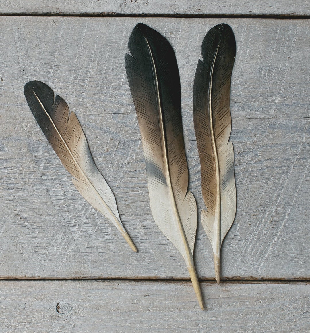 Osprey- Hand Carved Wooden Feathers - Etsy