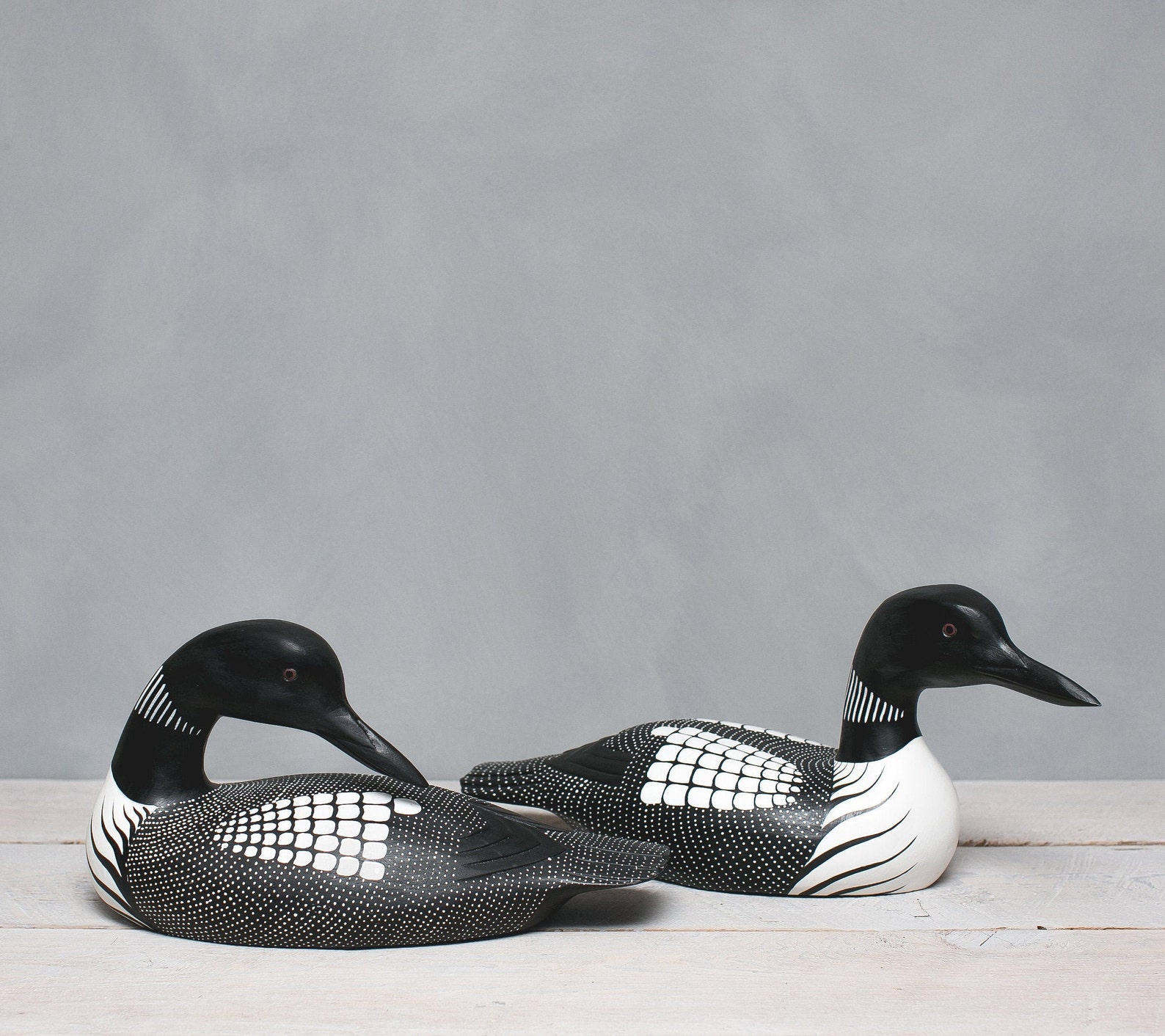 Loon Preening-11l Medium Hand Carved Wooden Bird - Etsy