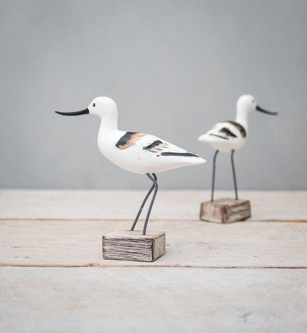 Mini Avocet - Hand Carved Wooden Bird - Etsy